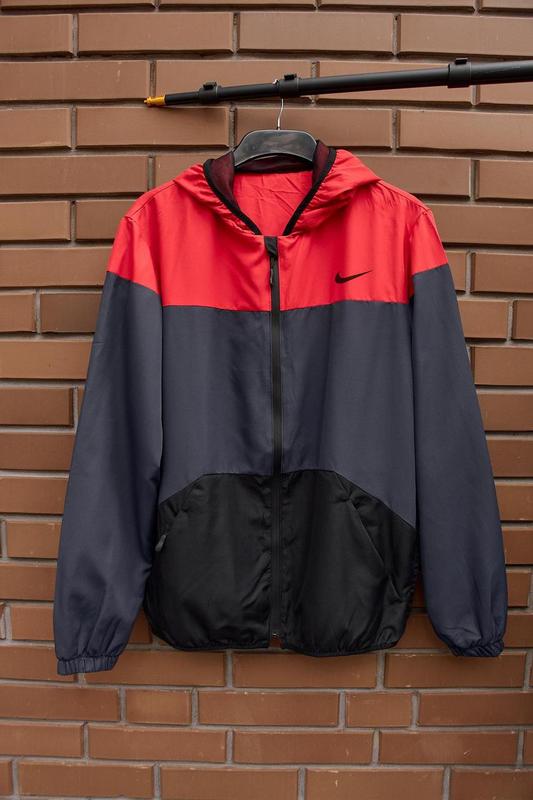 Ветровка трехцветная Nike красная — цена 522 грн в каталоге Ветровки Купить мужские вещи по