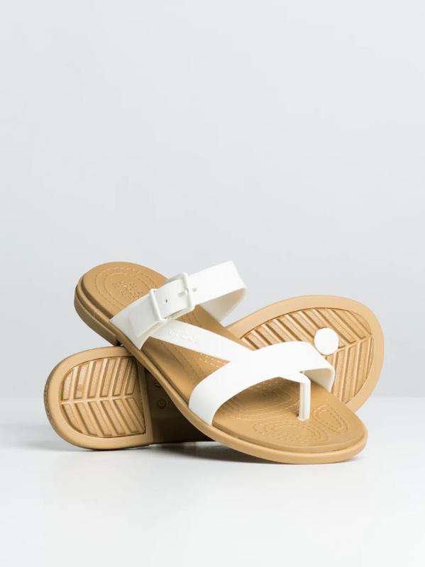 Крокс тулум шлепанцы вьетнамки белые crocs tulum oyster / tan — цена ...