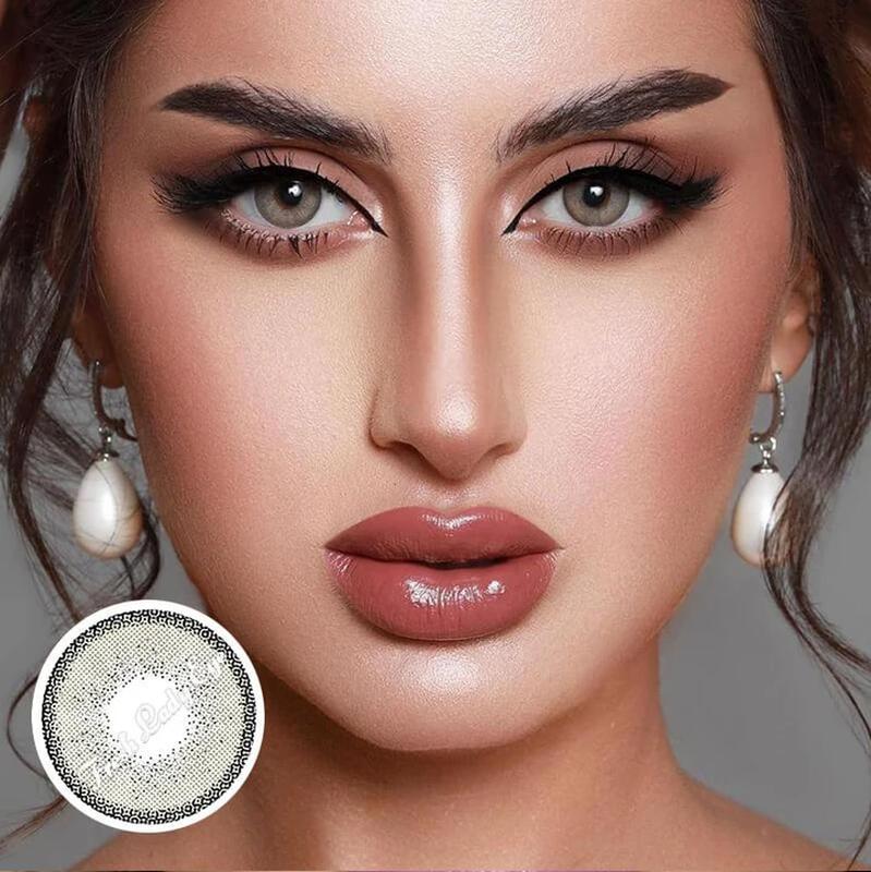 Линзы цветные серые cinnamon circle colored подходят для светлых глаз ...