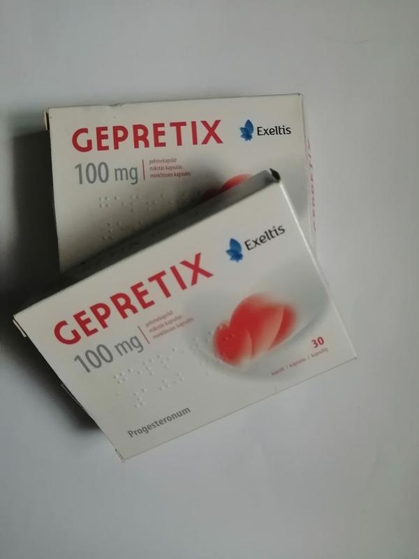 Таблетки прогестерон gepretix 100 mg (латышский препарат) — цена 400 грн в каталоге Биологически ...