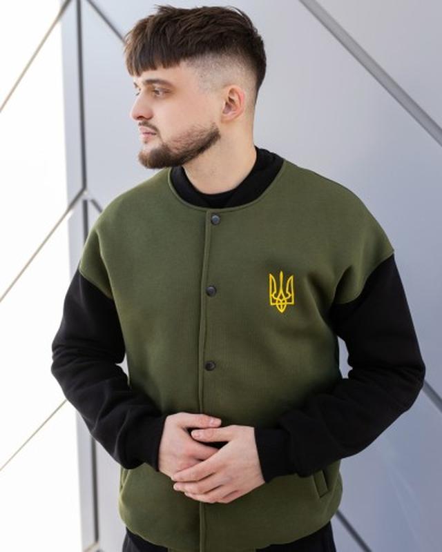 Бомбер с трезубом гербом украины🇺🇦 — цена 1390 грн в каталоге Куртки Купить мужские вещи по