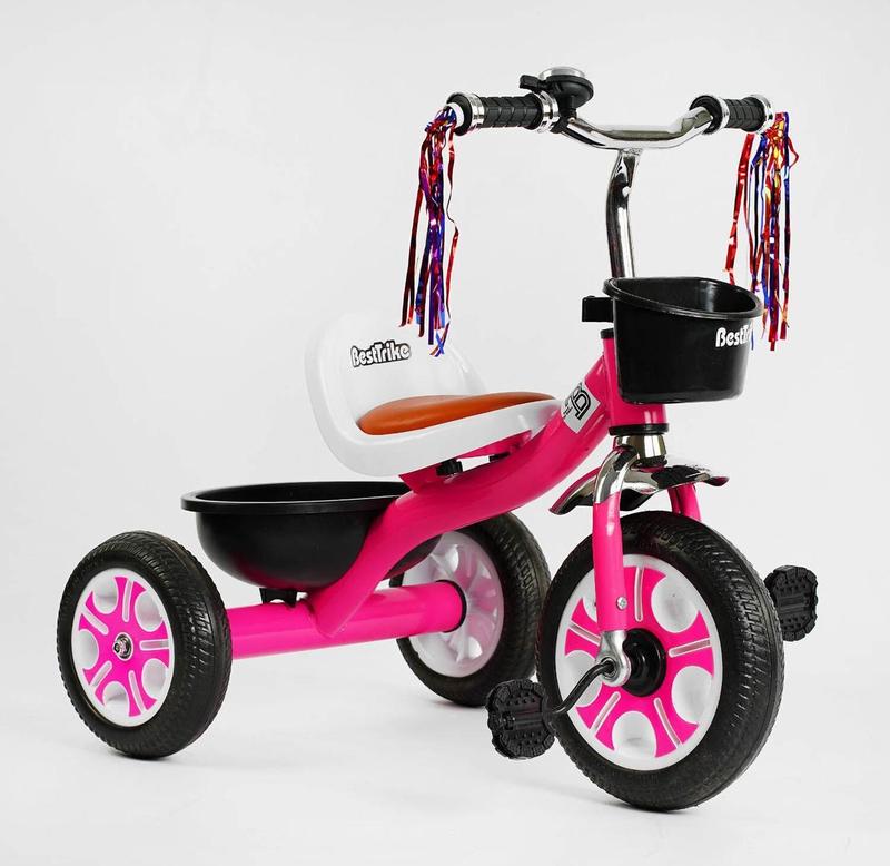 Велосипед 3-х колёсный "best trike" розовый пено колесо, металлическая ...
