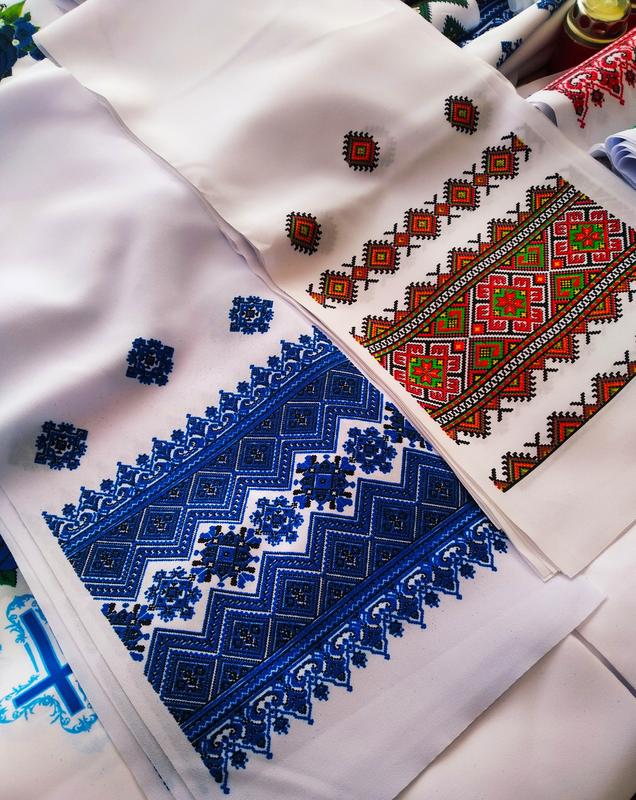 Пара полотенец 120 25 см — цена 100 грн в каталоге Свадебные аксессуары Купить товары для дома и