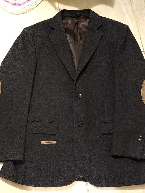 Жакет massimo dutti чоловічий темно-сірий мужской шерстяной тёмно серый ...