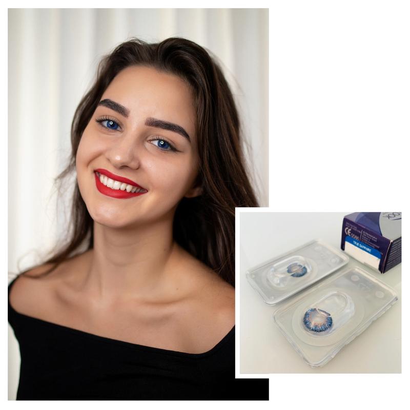 Линзы цветные синие насыщенные fresh look true sapphire — цена 701 грн ...
