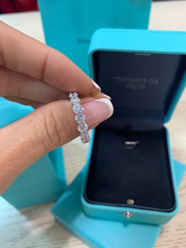 Кільце в стилі тіффані доріжка в серебрі 925 проби, камінь цирконій, у ...