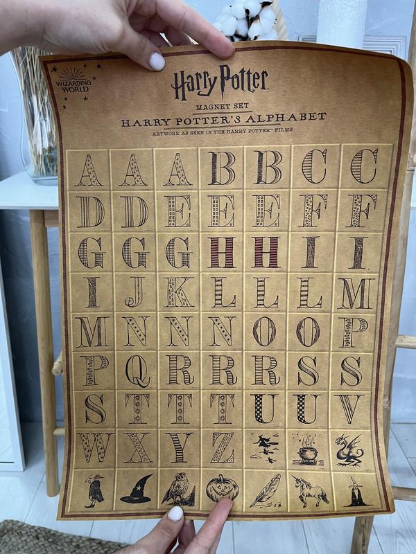 Плакат постер алфавит гарри поттер — цена 150 грн в каталоге Картины Купить товары для дома