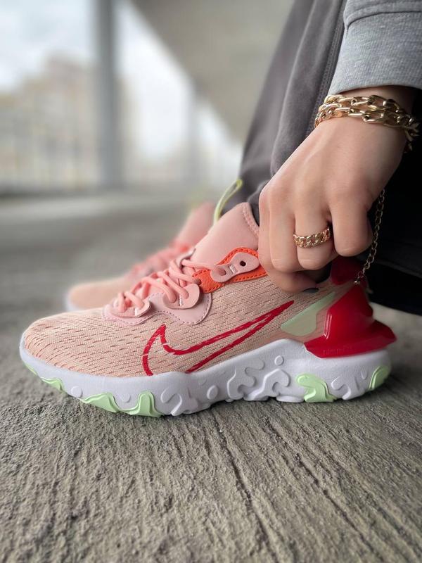 Кросівки жіночі nike react vision рожеві, найк реакт вижн — ціна 2149 ...