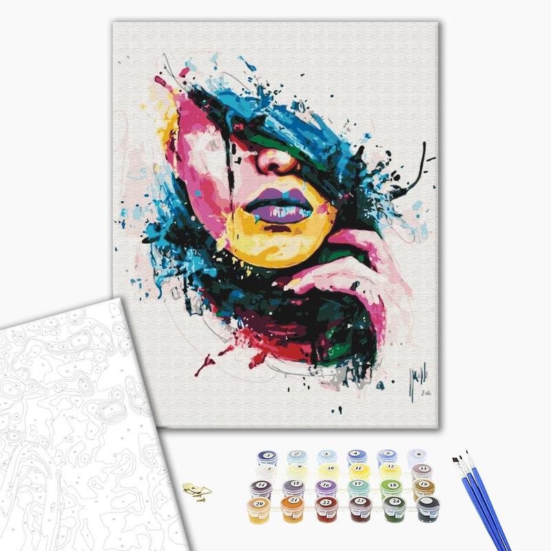 Картина за номерами 40х50 на деревяному підрамнику дівчина у фарбах Bs51376 — ціна 245 грн у