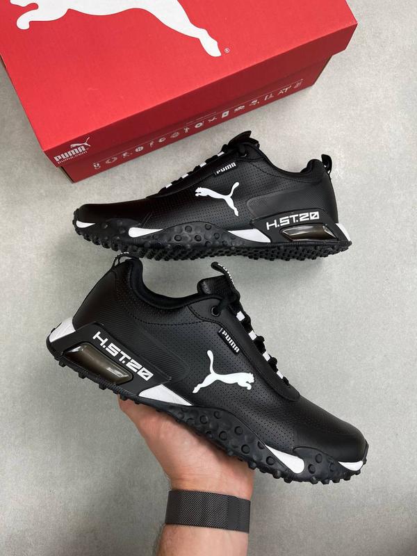 Мужские кроссовки puma h.st.20 all black white / пума черно белые ...