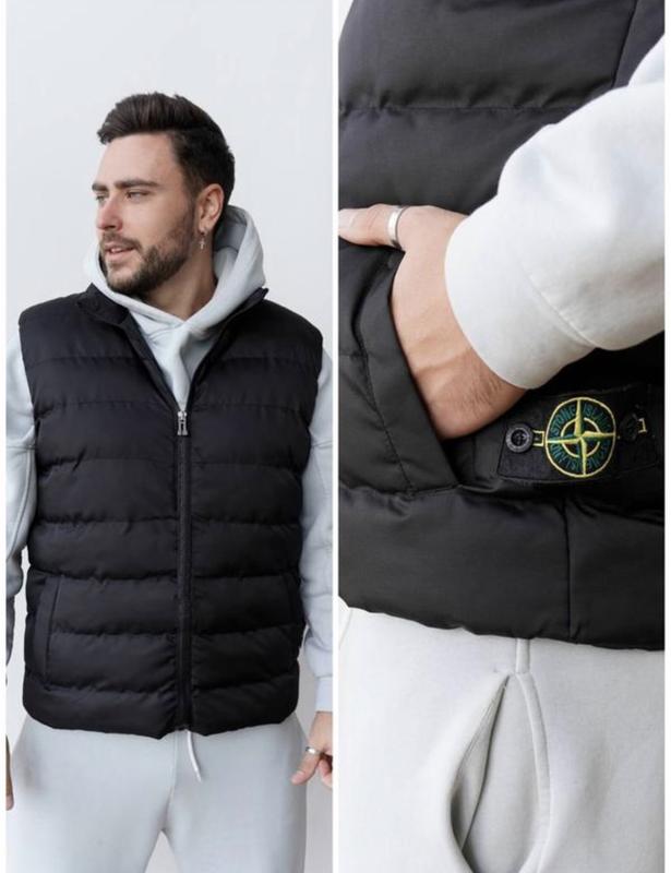 Жилетка безрукавка олимпийка олимпойка худи свитшот stone island — цена ...