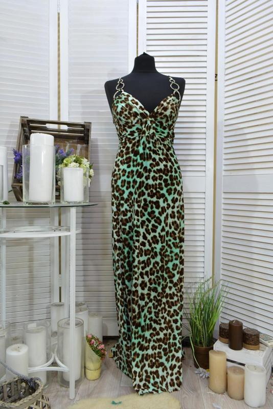 Довга літня сукня з леопардовим принтом — ціна 299 грн у каталозі Довгі сукні Купити жіночі