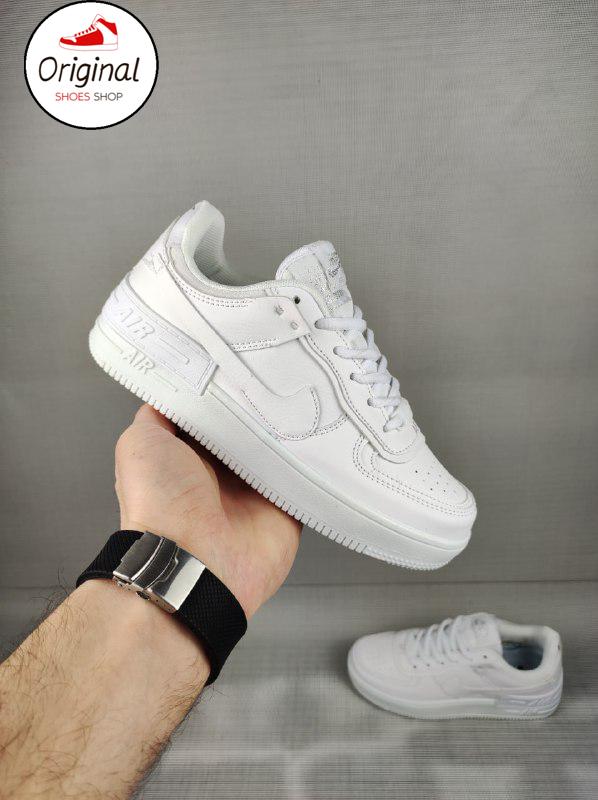 Женские кроссовки nike air force 1 shadow all white — цена 1789 грн в ...