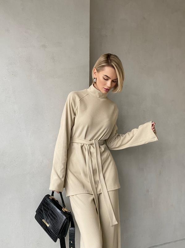 Стильный трикотажный костюм — цена 1600 грн в каталоге Брючные костюмы Купить женские вещи по