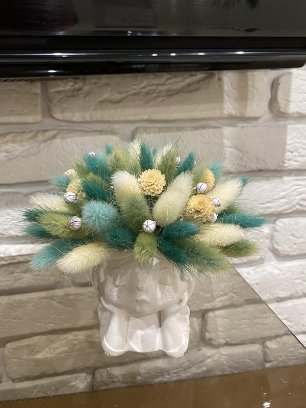 Сухоцвіт кашпо 💚 — ціна 450 грн у каталозі Кашпо Купити товари для дому та побуту за доступною