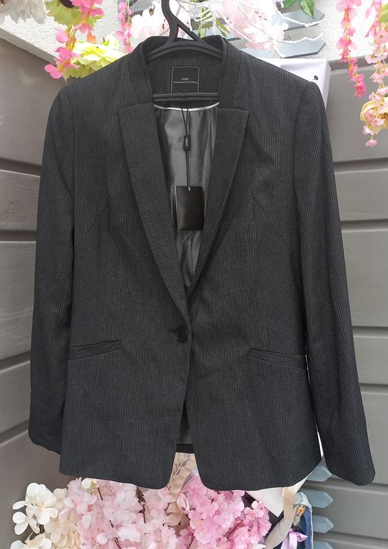 Женский пиджак next темно серого цвета классический пиджак — цена 435 ...