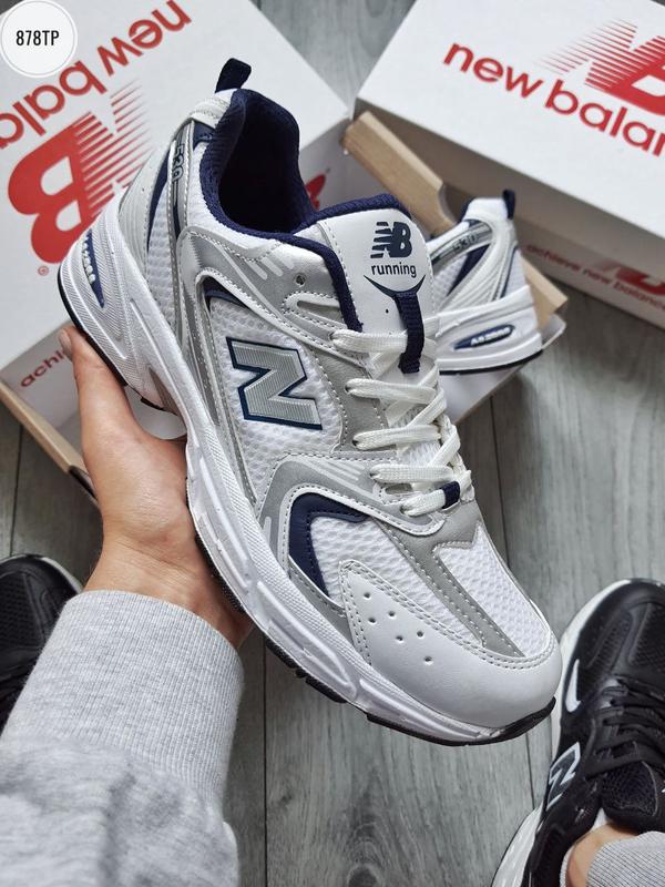 Кроссовки мужественные new balance серые синие / кроссовки мужские ...