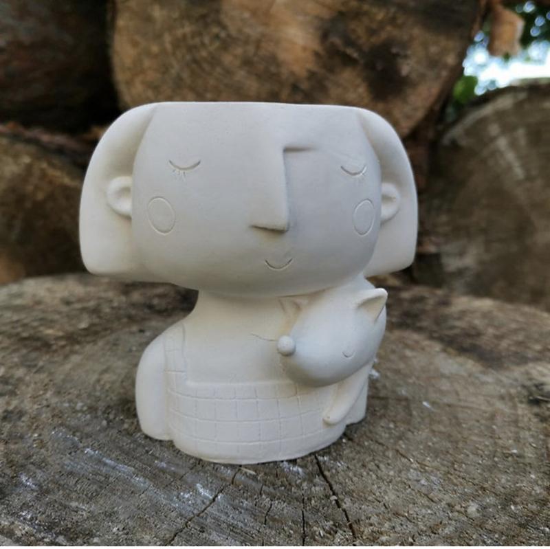 Кашпо дівчинка з лисичкою №1 — ціна 100 грн у каталозі Кашпо Купити товари для дому та побуту