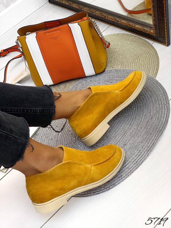 Лоферы деми замш — цена 1750 грн в каталоге Лоферы Купить женские вещи по доступной цене на Шафе