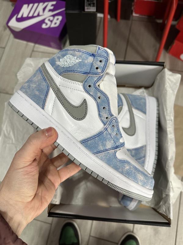 Кроссовки nike air jordan 1 retro high og джорданы голубые — цена 5249 ...