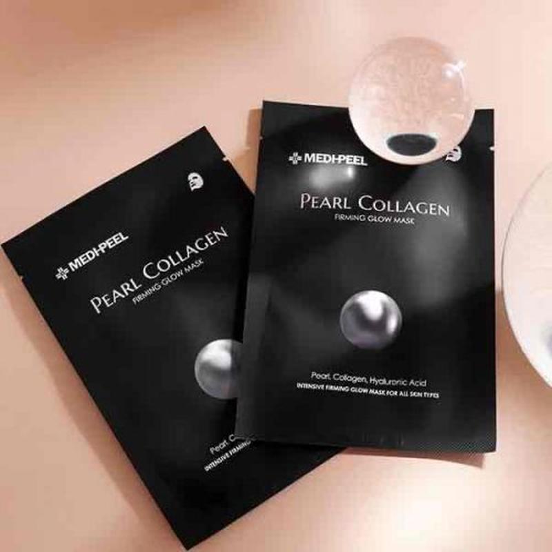 Medi-peel pearl collagen firming glow mask розгладжуюча маска з перлами ...