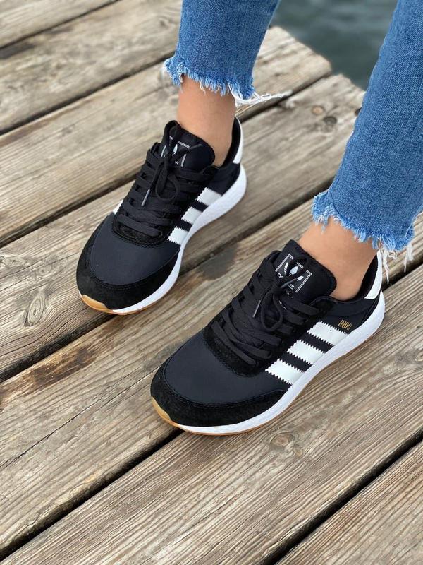 Кроссовки adidas iniki black white 7 женские,мужские адидас иники ...
