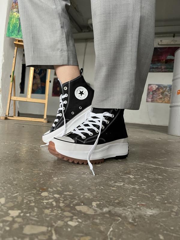 Брендовые мужские конверсы / качественные converse run star hike black ...