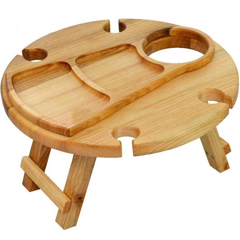 Винний столик із менажницею під 4 келихи та пляшку — ціна 999 грн у каталозі Таці Купити товари