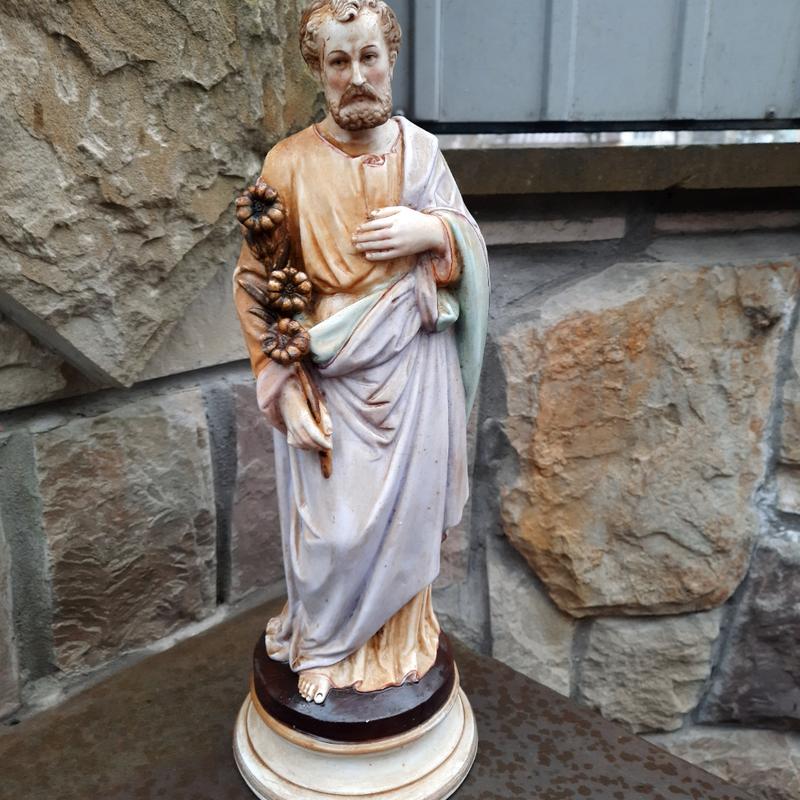 Велика масивна рідкісна статуетка св павла або св йосипа 19 століття — ціна 40000 грн у