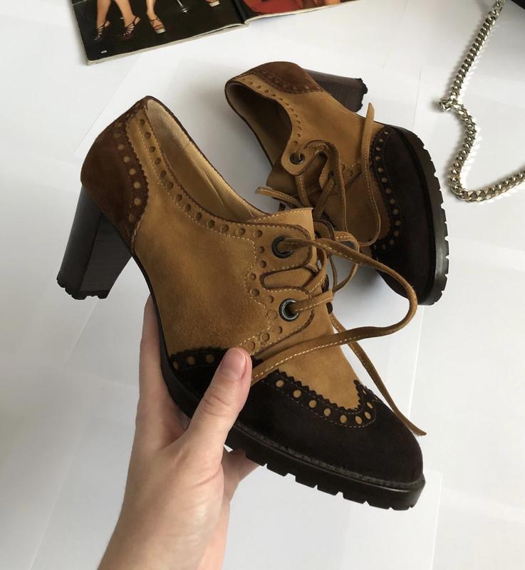 Роскошные натуральные замшевые туфли — цена 500 грн в каталоге Туфли Купить женские вещи по