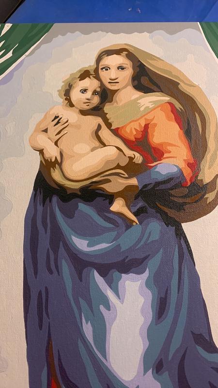 Картина сокстинская мадонная акрилом — цена 500 грн в каталоге Картины Купить товары для дома и