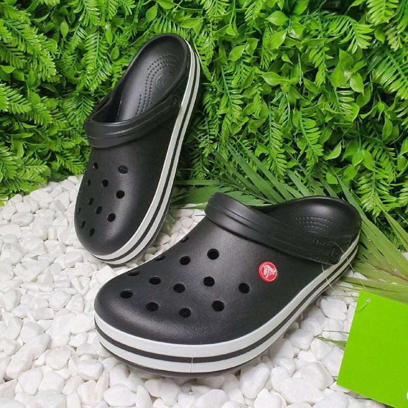 Мужские crocs crocband clog black унисекс женские мужские кроксы сабо ...