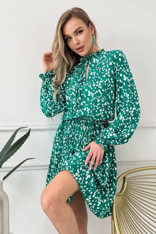 Плаття літнє штанельне квітковий принт із кишенями — ціна 830 грн у каталозі Короткі сукні