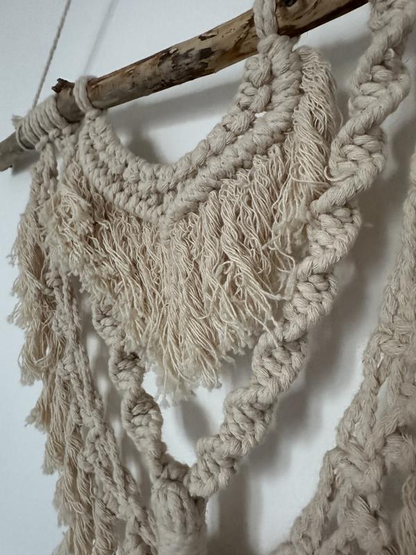 Макраме большое панно кремового цвета — ціна 780 грн у каталозі Панно Купити товари для дому та