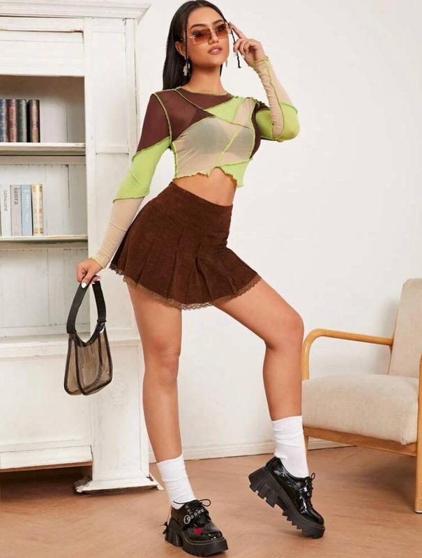 Пэчворк топ топик кофта кофточка салатовая салатовый коли короткий ...