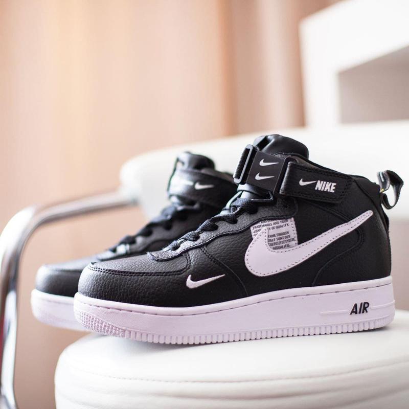 36 аir force 1 mid lv8 черные аир форсе кроссовки женские черные ...