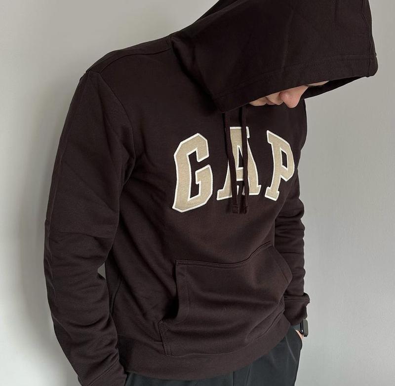 Новые, оригинальные худи gap коричневые стильные и красивые s, m, l, xl ...