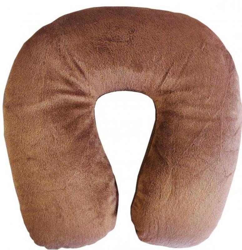 Подушка підкова для подорожей memory foam коричнева — ціна 204 грн у ...
