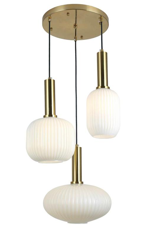 Люстра подвесная на кухню levistella 9163811-3 brz+wh — цена 6248 грн в ...