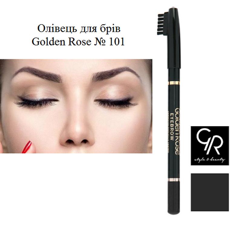 №101 черный golden rose голден роуз карандаш для бровей eyebrow pencil ...