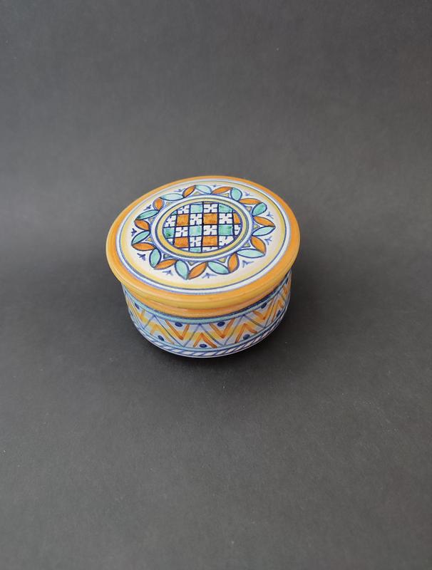 Винтажная шкатулка Vintage S Berna Deruta Dip A Mano керамика италия — цена 450 грн в