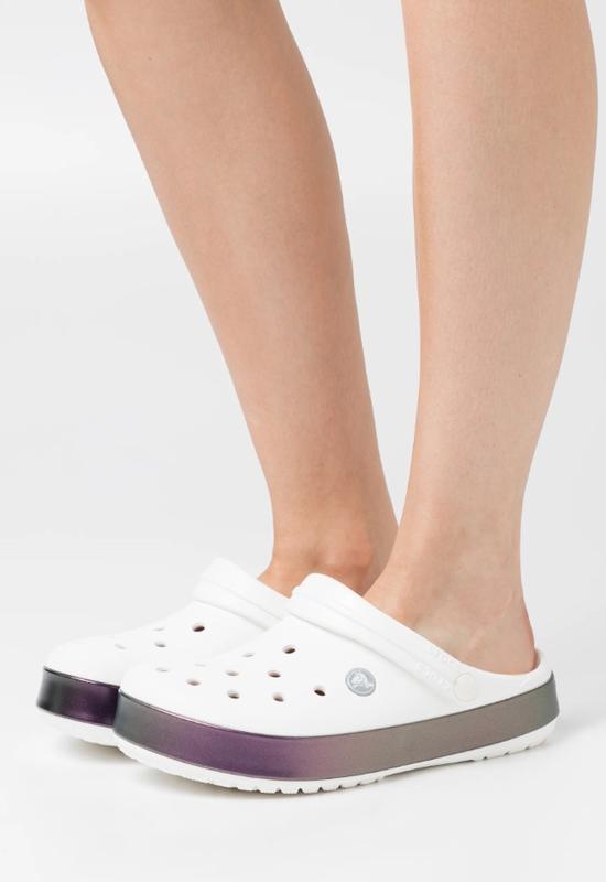 Крокс крокбэнд белые Crocs Crocband Iridescent Band Clog White — цена 1550 грн в каталоге
