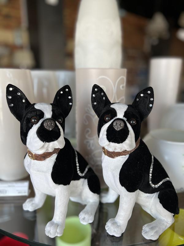 Статуэтка собака индонезия бархат и стразы керамика — цена 1500 грн в каталоге Статуэтки