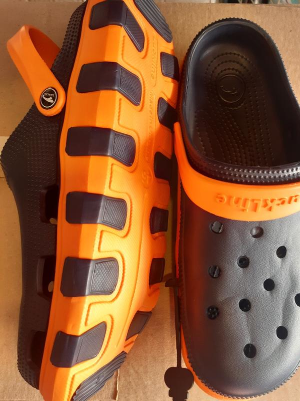 Крокси чоловічі lack line (лак лайн),40-45 розміри, синьо-оранжеві ...