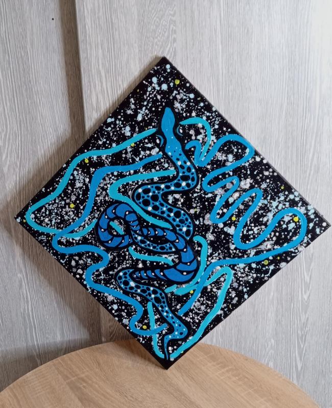 Велика картина змія 🐲 тату космос — ціна 450 грн у каталозі Картини Купити товари для дому та