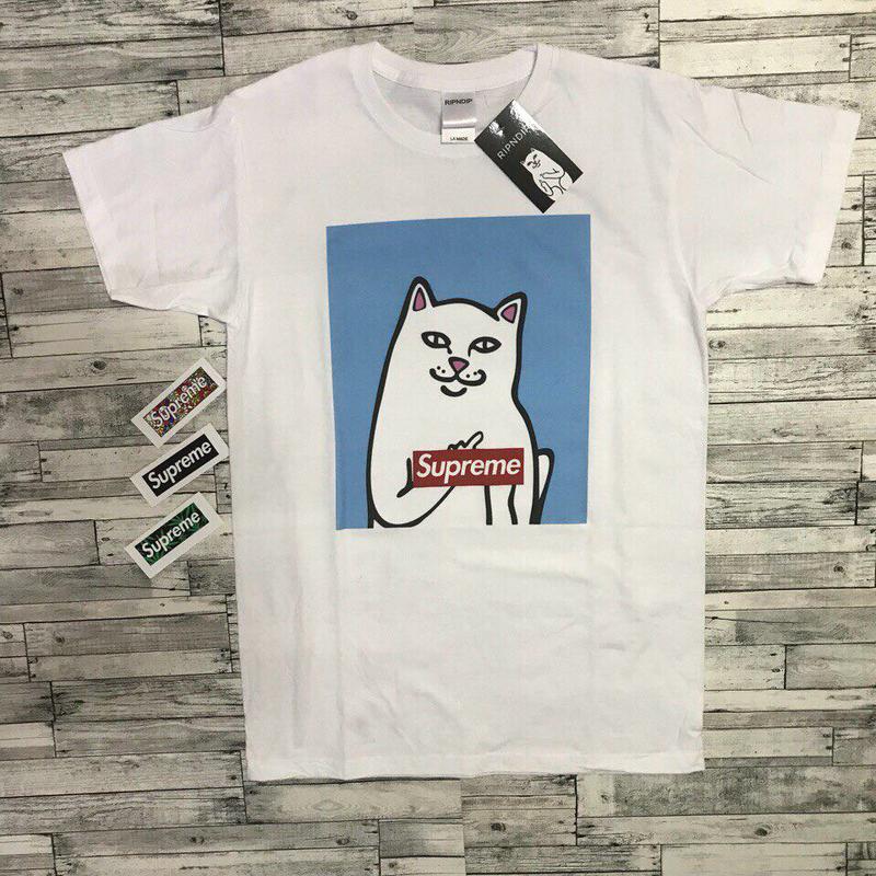 Футболка supreme ripndip | мужская с бирками | лорд нермал xs — цена ...