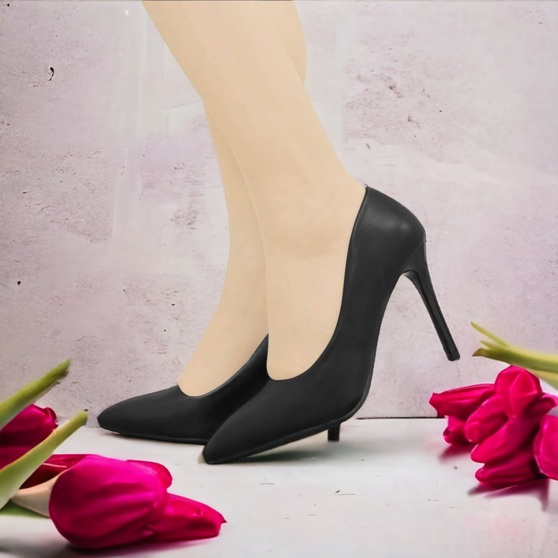 Жіночі туфлі на шпильці Swan чорні 25 5 см — ціна 798 грн у каталозі Туфлі Купити жіночі речі