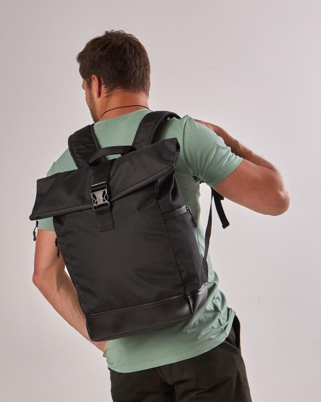 Роллтоп рюкзак трансформер, rolltop backpack черный — цена 758 грн в ...