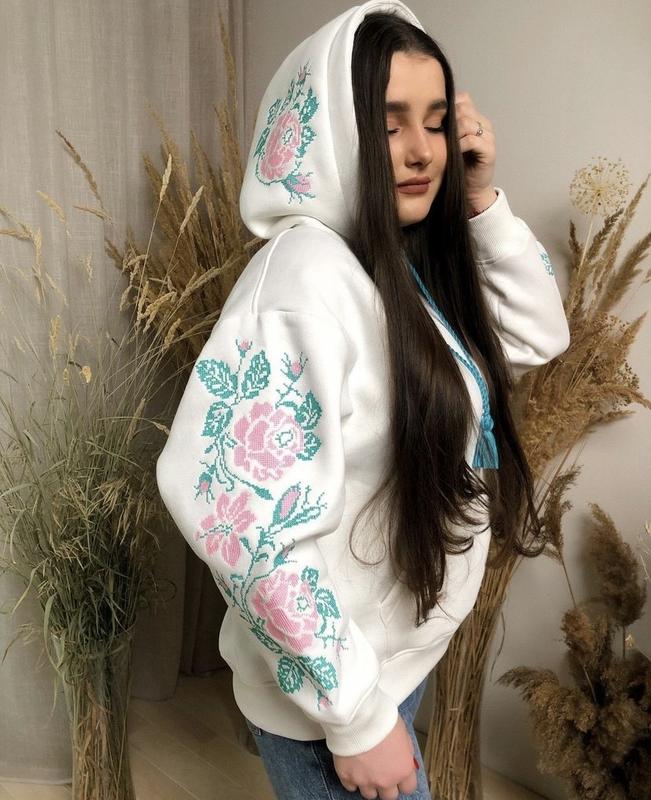 Худи вышиванка, худи с вышивкой, худи с вышитыми рукавами, кофта с ...