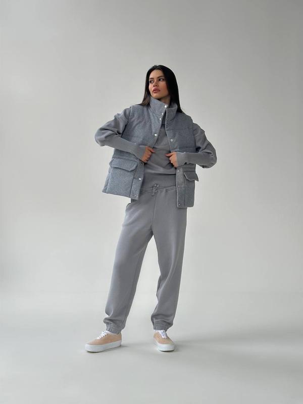 Дутый стеганый жилет жилетка шерсть — ціна 1990 грн у каталозі Жилетки ...